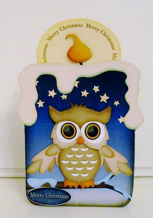 Candle Shape Card Owl 688 - CUP649088_2166 | Craftsuprint