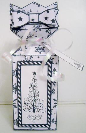 Flat Bottom Cracker Box- Black & White Tree - CUP653736_173 | Craftsuprint