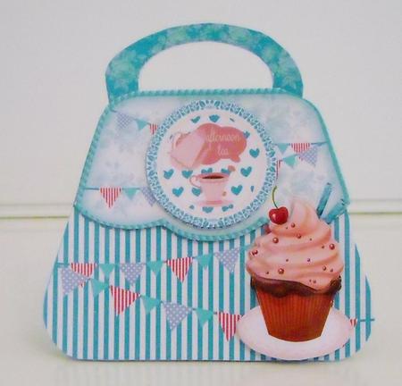 Tea and Cupcake, Vintage Design Handbag Kit - CUP661947_1446 | Craftsuprint