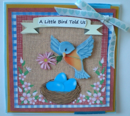 Spring blue bird card front - CUP721500_659 | Craftsuprint