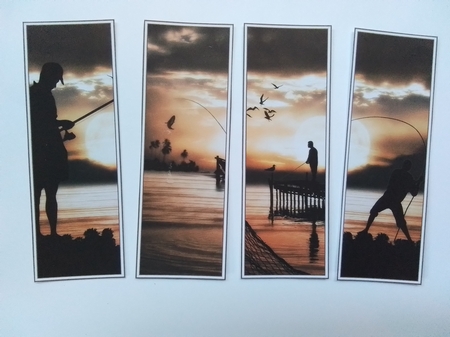 Fishing 4 x Bookmarks - CUP1160719_719 | Craftsuprint