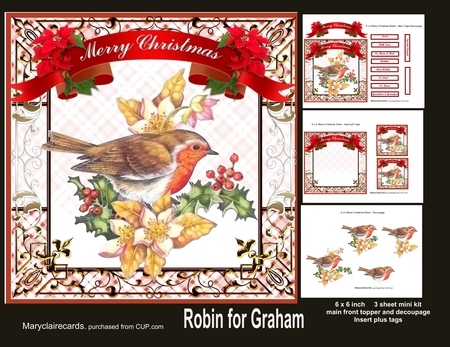Little Robin Red Breast Decoupage 3 - CUP819654_43136 | Craftsuprint