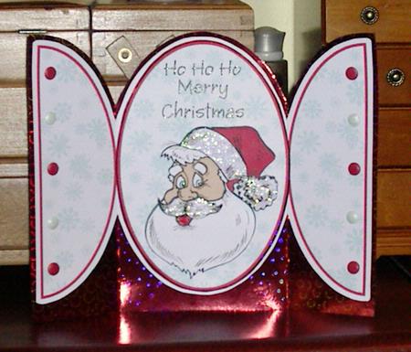 Santa Oval Gate Fold - CUP11450_5 | Craftsuprint