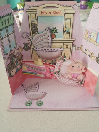 Gatefold Pop Up Doll House - Nursery Girl - CUP218893_68 | Craftsuprint