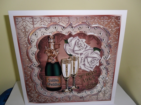 Golden Wedding Triple Layer Card Front Mini Kit - CUP432630_1648 ...