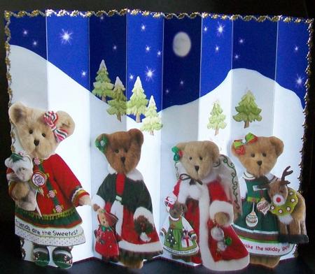Christmas Teddy Bears 4 x Fold Concertina Card Kit - CUP288930_604 ...