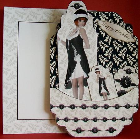 Shaped Pocket Card - Flapper Lady 2 - CUP299654_66 | Craftsuprint