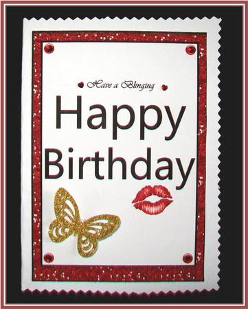 Blinging Happy Birthday - Quick Card with Insert - CUP404800_1072 ...