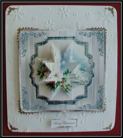 Christmas Star Card with Star Pyramid Layers - Photo by Rae Trees