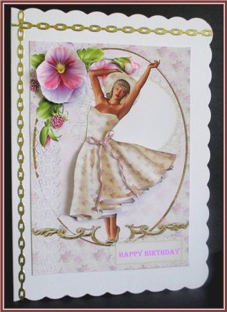 Vintage Floral Lady Card Front and Decoupage - CUP508609_38 | Craftsuprint