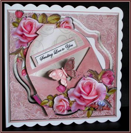 Open Envelope Card Front Mini Kit - Pink & Pearl - CUP525621_1072 | Craftsuprint