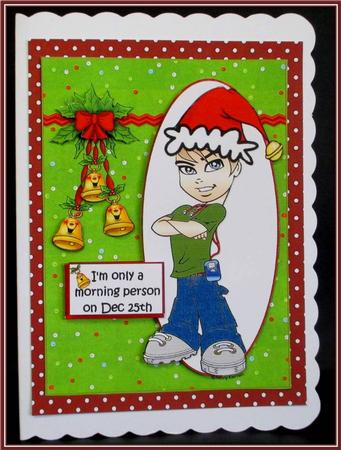Teen Boy Loves Christmas Quick Card - CUP563322_1209 | Craftsuprint