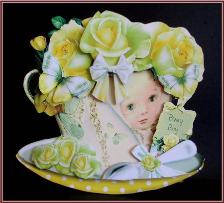 Beautiful Baby Boy Cup Shaped Card Kit - CUP563942_1483 | Craftsuprint