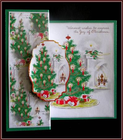 Christmas Tree Fold Back Card - CUP580243_8 | Craftsuprint