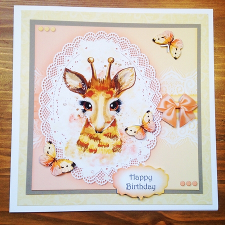 Giraffe and Butterflies - CUP852797_43136 | Craftsuprint