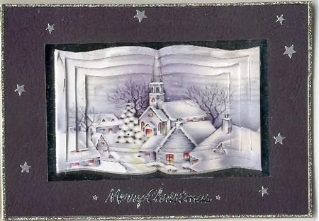 Snow Scene Village Tunnel Book Sheet - CUP31380_10 | Craftsuprint