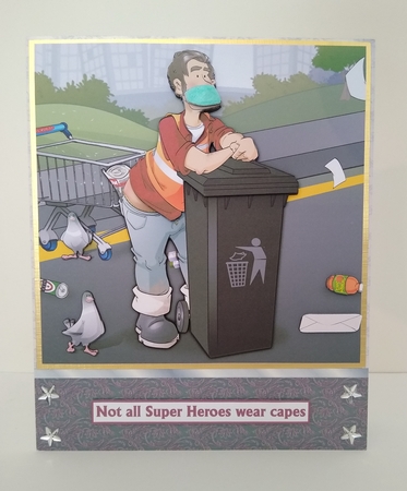 Thank You Binman Dude 8x8 Quick Card - CUP1037989_437 | Craftsuprint