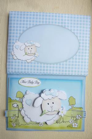 3D Little Lamb Blue Animated Moveable Decoupage Card Kit - CUP224516 ...