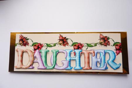Daughter Word Card - CUP154638_688 | Craftsuprint