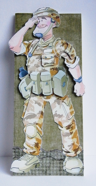 Army Dude Decoupage Sheet - CUP286643_437 | Craftsuprint