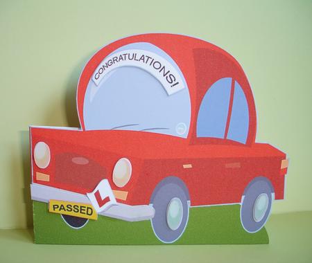 Passing Driving Test Shaped Card. - CUP42389_437 | Craftsuprint