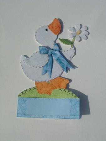 Patchwork Duck - Shaped Card with Decoupage - CUP85995_203 | Craftsuprint