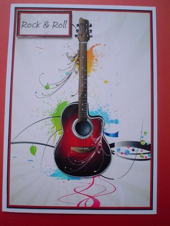 Guitar Card Front with Images for Layering - CUP104181_5 | Craftsuprint
