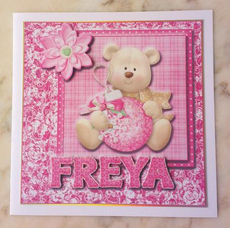 8x8 Baby's Christmas Name Card Freya with Decoupage - CUP476812_117 ...
