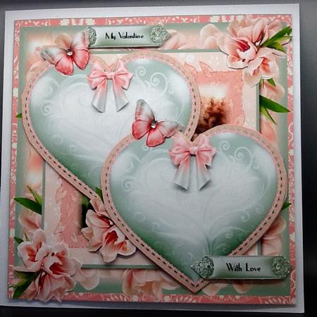 Two Hearts Card Front Kit - CUP589871_1483 | Craftsuprint