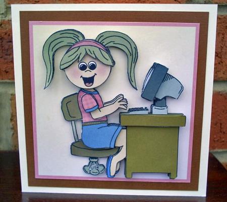 Computer Wizz Kid Decoupage - Girl - CUP80164_30 | Craftsuprint