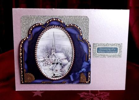 Blue Church Ornate Scalloped Card Front and Frame - CUP152864_10 ...