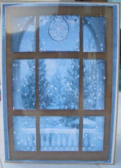 Snowy Christmas Tree Window Scene + Easy Layers - CUP371635_1763 ...