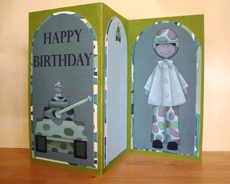 Happy Birthday Army Tri Fold - CUP10372_40 | Craftsuprint