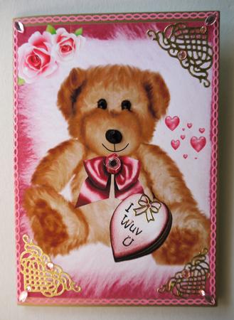 I Wuv You Teddy, A4 Topper - CUP172777_415 | Craftsuprint