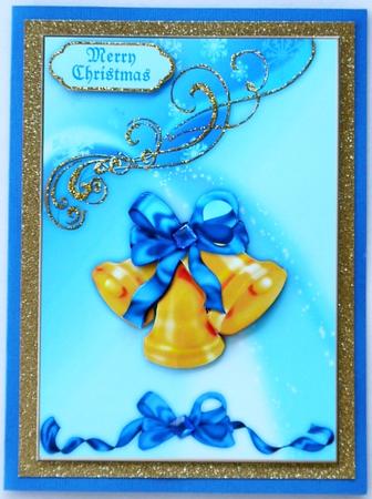 Golden Bells A5 Card Front with Step by Step - CUP272858_168 | Craftsuprint