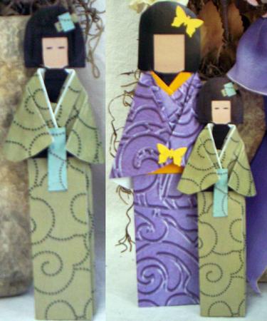 Kimono Paper Folded Doll Swirls 2 - Photo by Sharyn Cafe