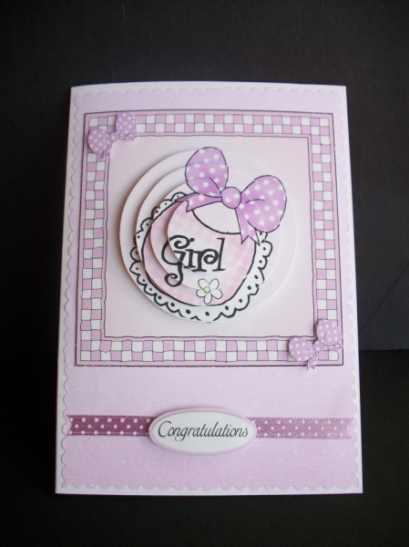 New Baby Girl Quick Card with Circle Pyramage - CUP70931_359 | Craftsuprint