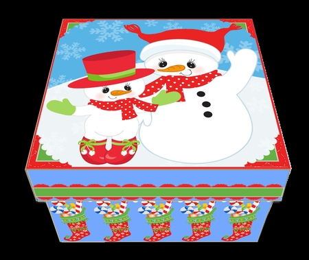 GIFT BOX - WAVING SNOWMEN - CUP1009830_66 | Craftsuprint