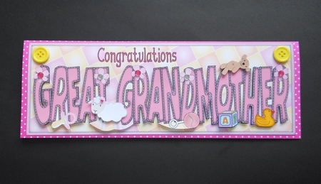 Congratulations Great Grandmother Large Dl - CUP448180_750 | Craftsuprint