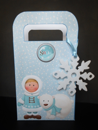 Little Winter Boy & Polar Bear Friend Christmas Gift Bag - Photo by ...