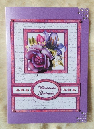 Purple Rose card front - CUP827137_173 | Craftsuprint