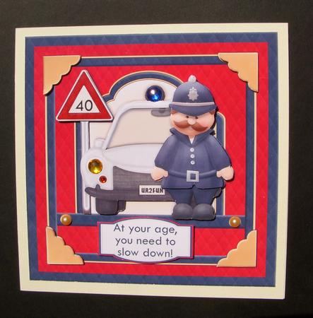 Police Warning at Your Age You Need to Slow Down Decoupage - CUP325243 ...