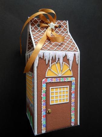 Gingerbread House Milk Box - CUP332866_1771 | Craftsuprint