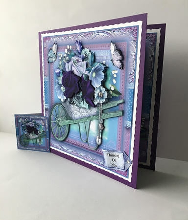 The Purple Rose Barrow Card Front Kit - CUP796075_1483 | Craftsuprint