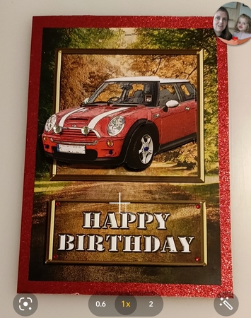 Red New Style Mini Card Front. - CUP224614_1068 | Craftsuprint