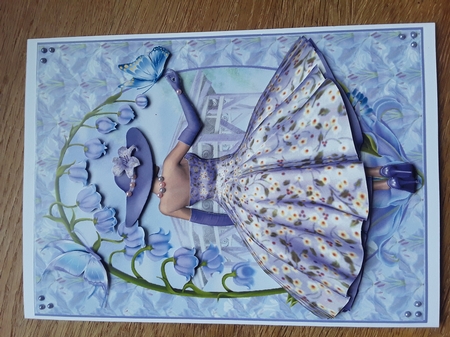 1950's Beautiful Lilac Flower Lady Decoupage - CUP427553_38 | Craftsuprint