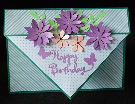 Flower Triangle Pocket Card - CUP1152044_40382 | Craftsuprint