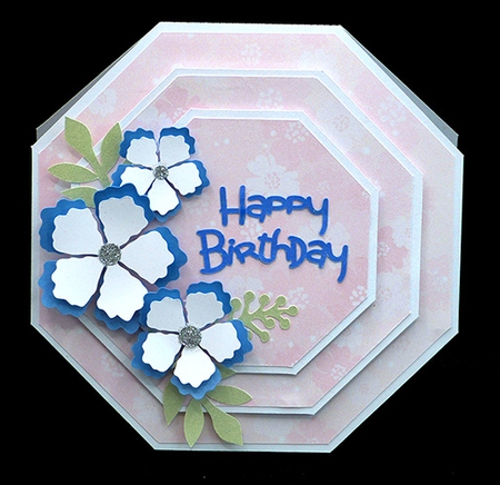 Octagonal Flower Card - CUP1226657_40382 | Craftsuprint