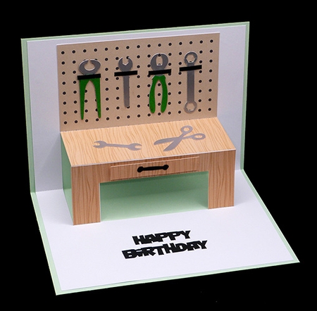 Workbench Pop Up Card - CUP1276213_40382 | Craftsuprint