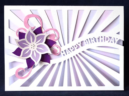 Happy Birthday Floral Split Card - CUP899265_40382 | Craftsuprint